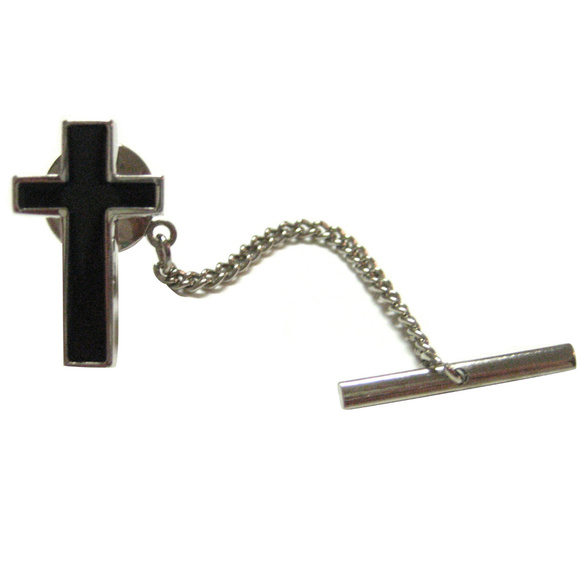 Kiola Designs | Accessories | Religious Black Cross Tie Tack | Poshmark